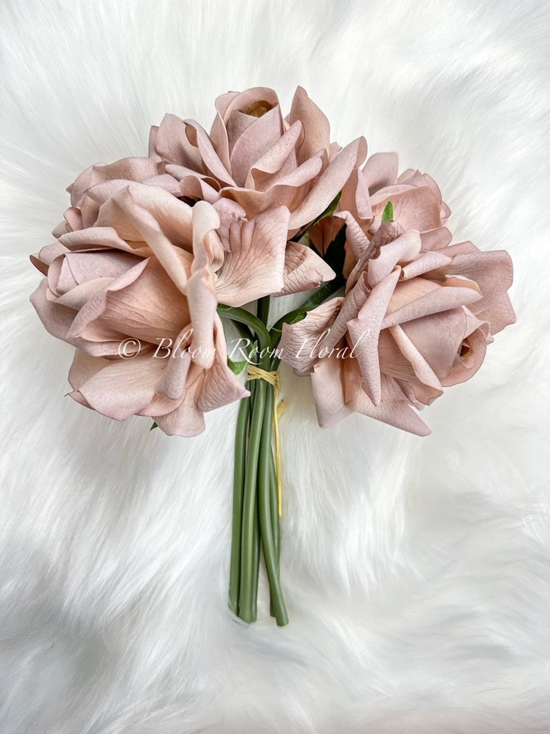 5 Stem Real Touch Roses | Extremely Realistic Luxury Quality Artificial ...