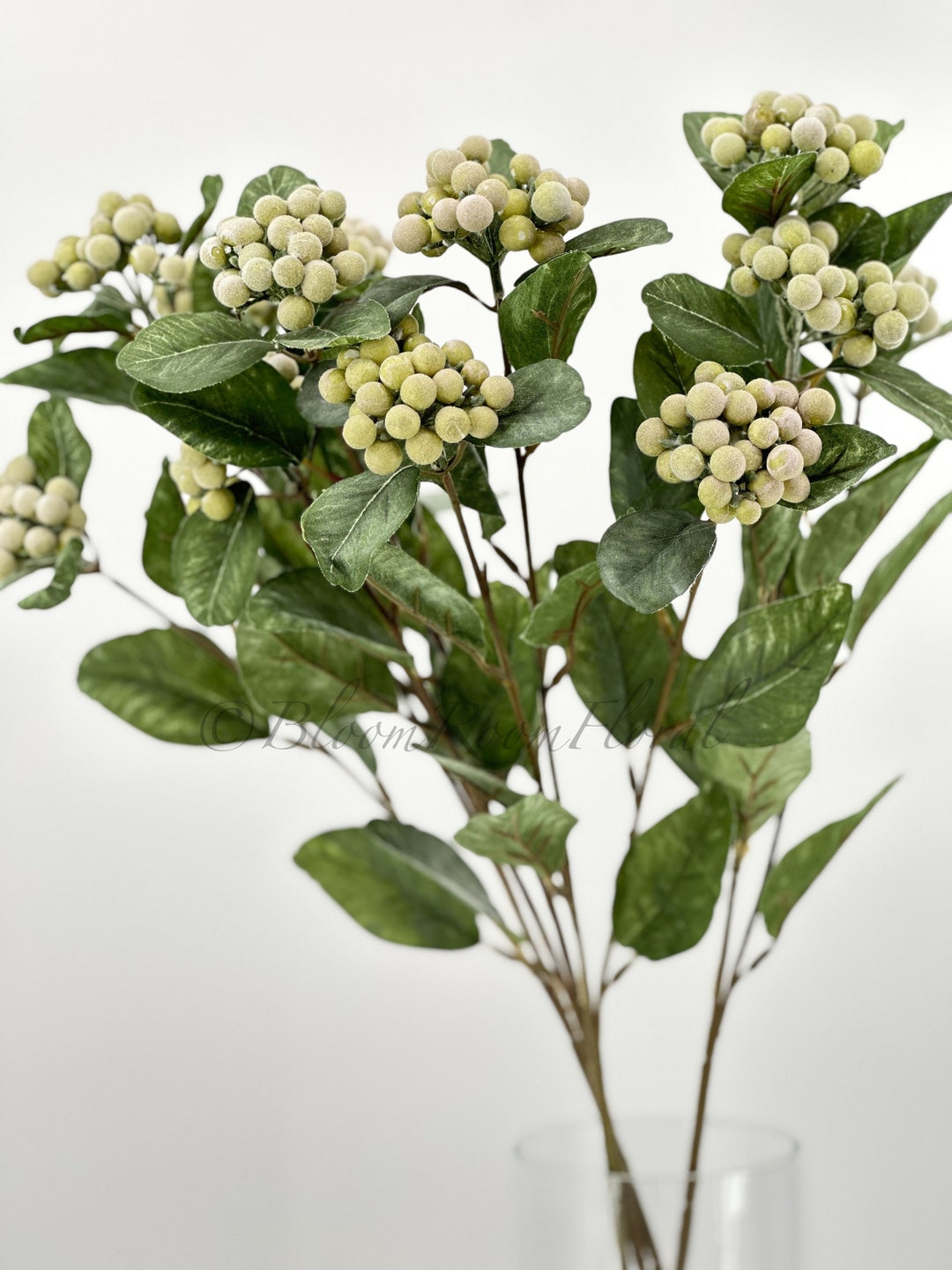 28" Faux Green Berry Stem: Realistic Artificial Floral Bouquet - Etsy