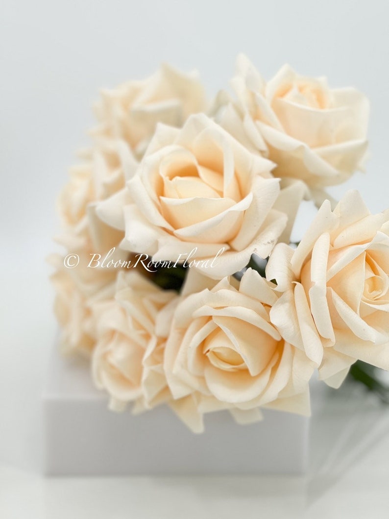 5 Stem Real Touch Roses Extremely Realistic Luxury Quality - Etsy