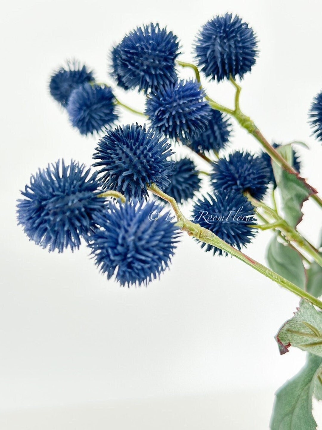 1 Blue Thistle Stem, Artificial Flower High-quality Artificial Floral ...