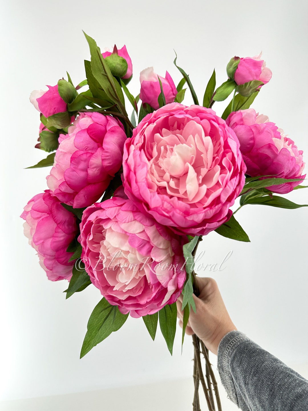 Real Touch Pink Peony Stem | Extremely Realistic Luxury Quality ...