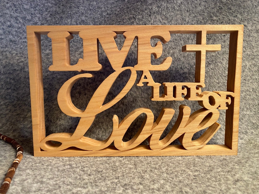 Live A Life of Love Word Art - Etsy
