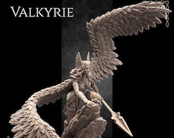 Helga Valkyrie 32mm or 28mm Fantasy Miniature Dnd Miniature Tabletop ...