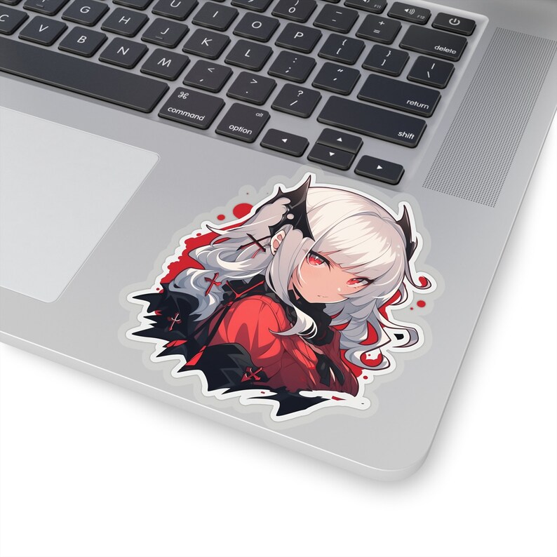 Cute Anime Vampire Girl Sticker for Laptops Journals - Etsy