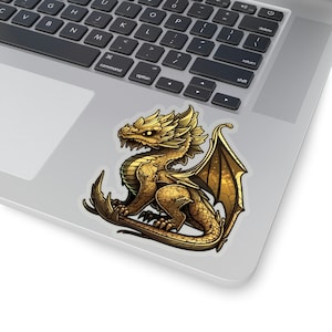 Gold Dragon Chibi Kiss-cut Stickers, Fantasy Stickers for Tabletop ...