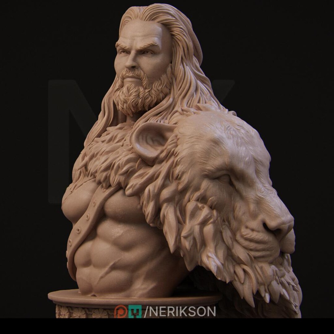 Heracles Bust | Legendary Greek Hero Mini by Nerikson | 3D Printed ...