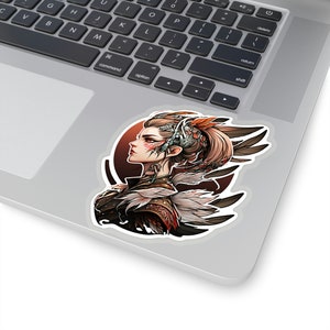 Anime Style Valkyrie, Unique Kiss Cut Sticker Designs Stand Out With ...