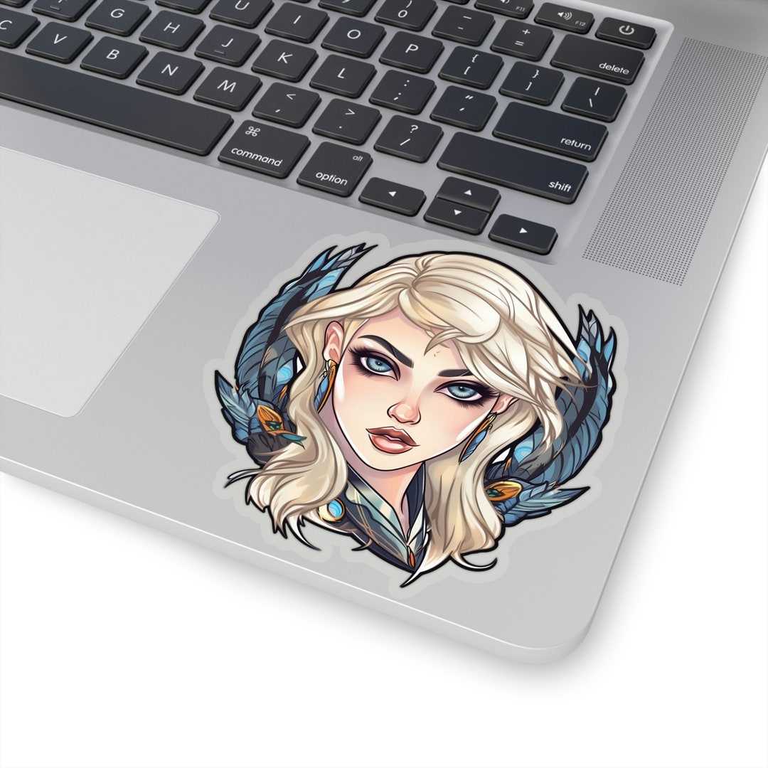 Beautiful Valkyrie Close up Kiss- Cut Sticker - Norse Mythology Art ...