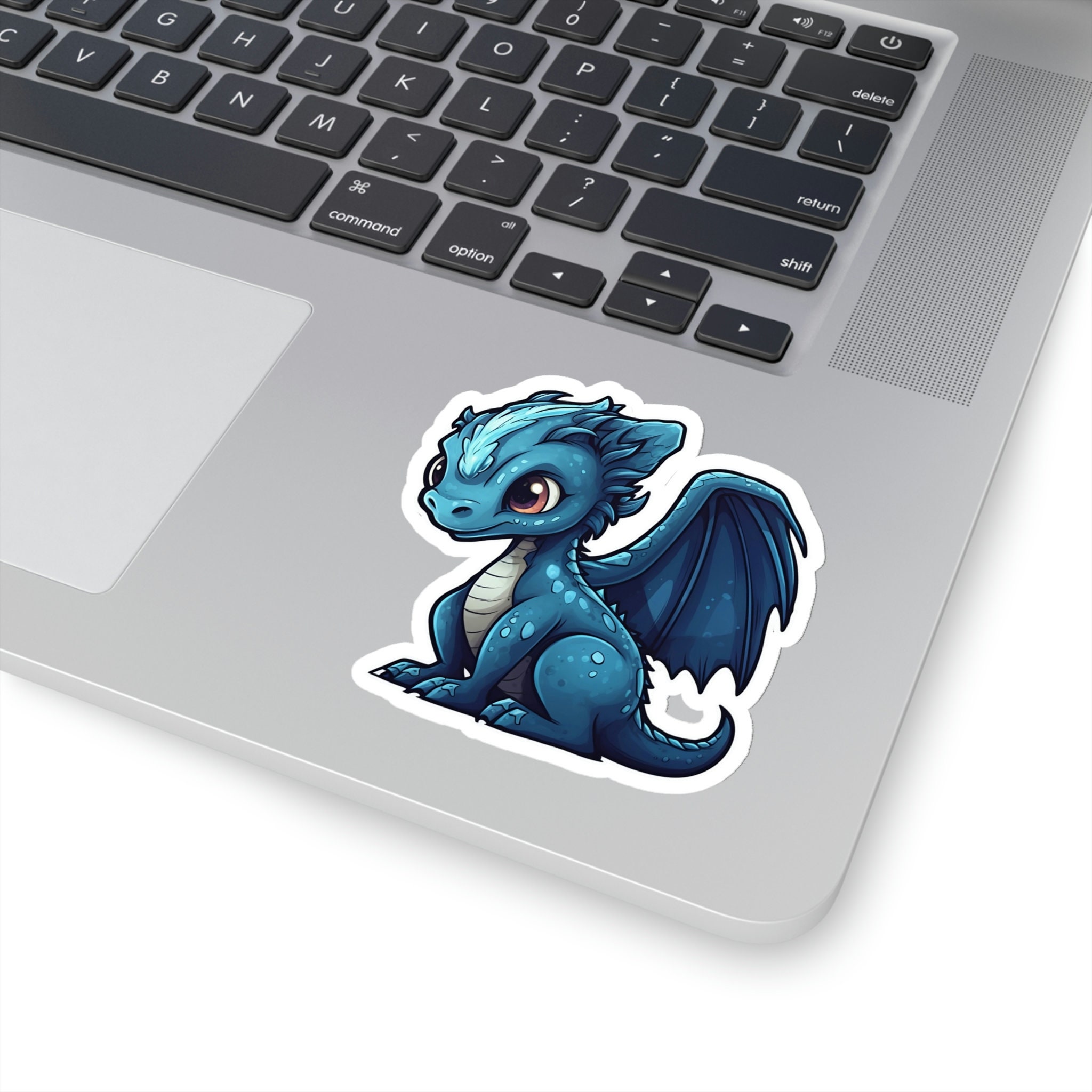 Cute Chibi Blue Dragon Kiss-cut Sticker Adorable Fantasy Art - Etsy