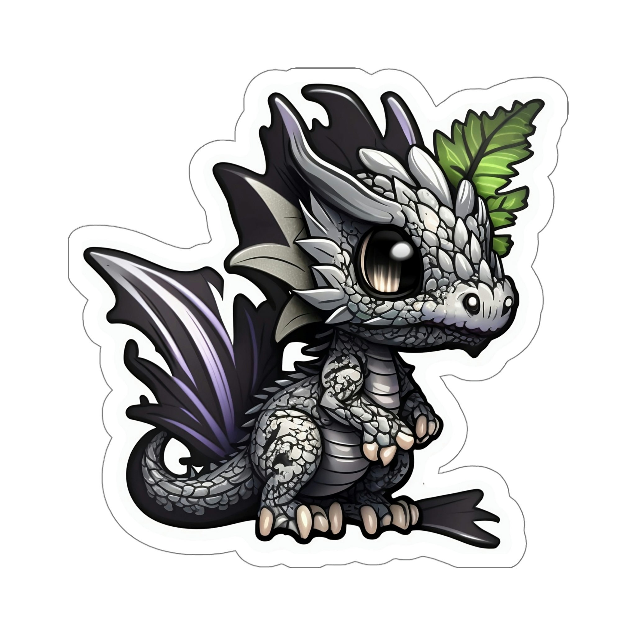 Silver Dragon Chibi Kiss-cut Stickers, Fantasy Stickers for Tabletop ...