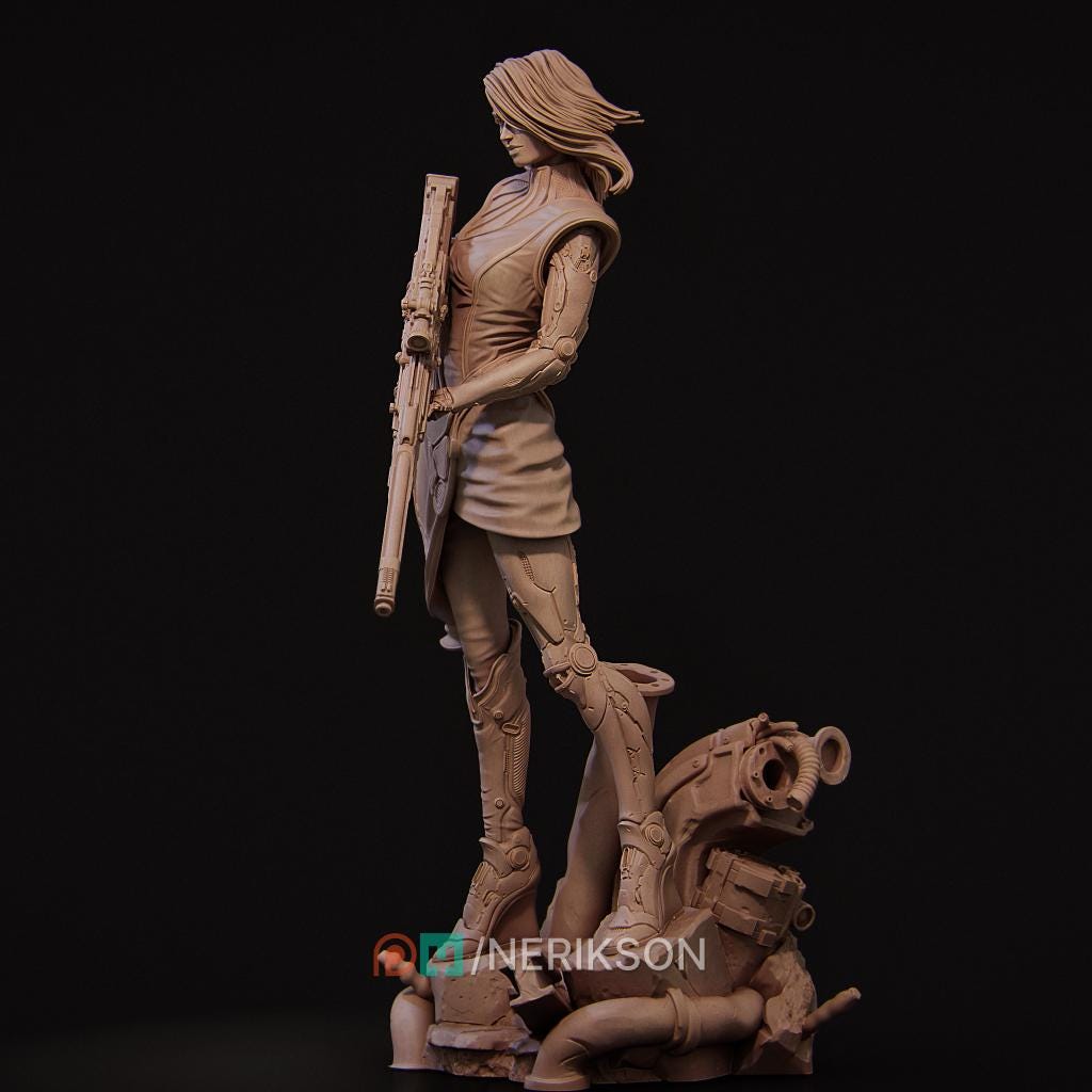 Aryn the Sniper Assassin (standing Pose) by Nerikson | 3D Printed ...