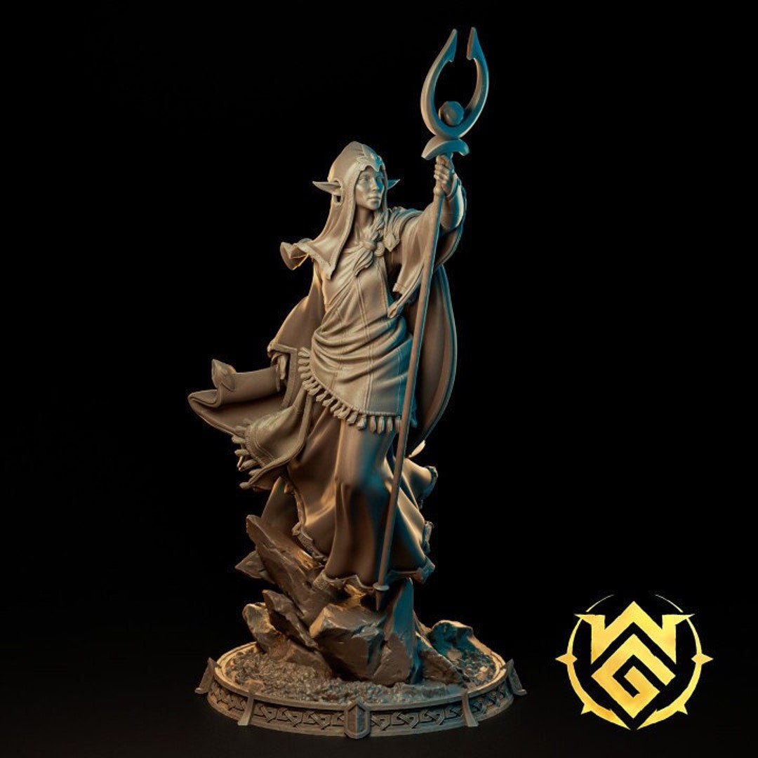 Iris the Luminary: Beautiful Elven Healer 3D Print for Tabletop Games ...