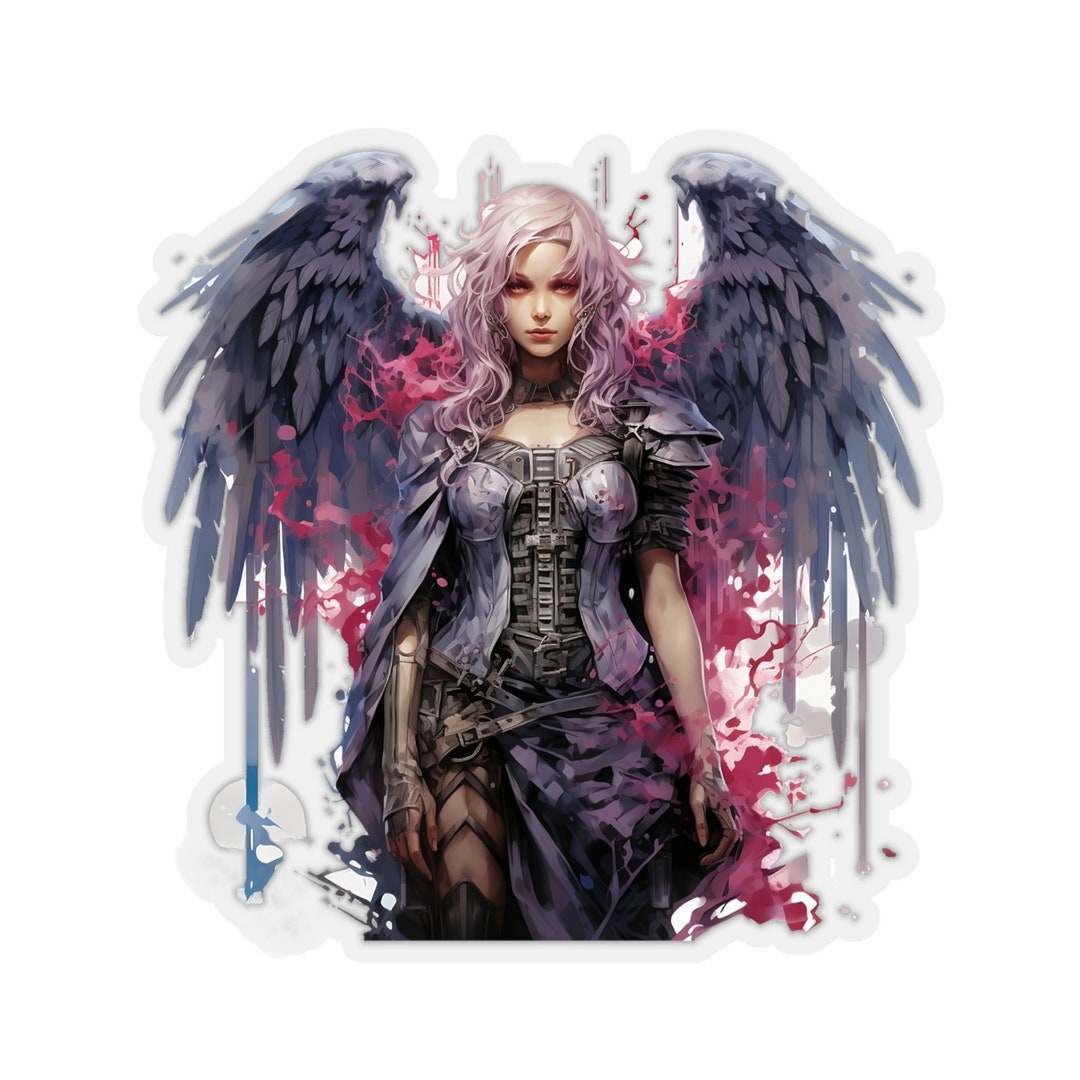 Inkpunk Angel: A Beautiful Celestial Sticker for D&D Adventures, TTRPG ...