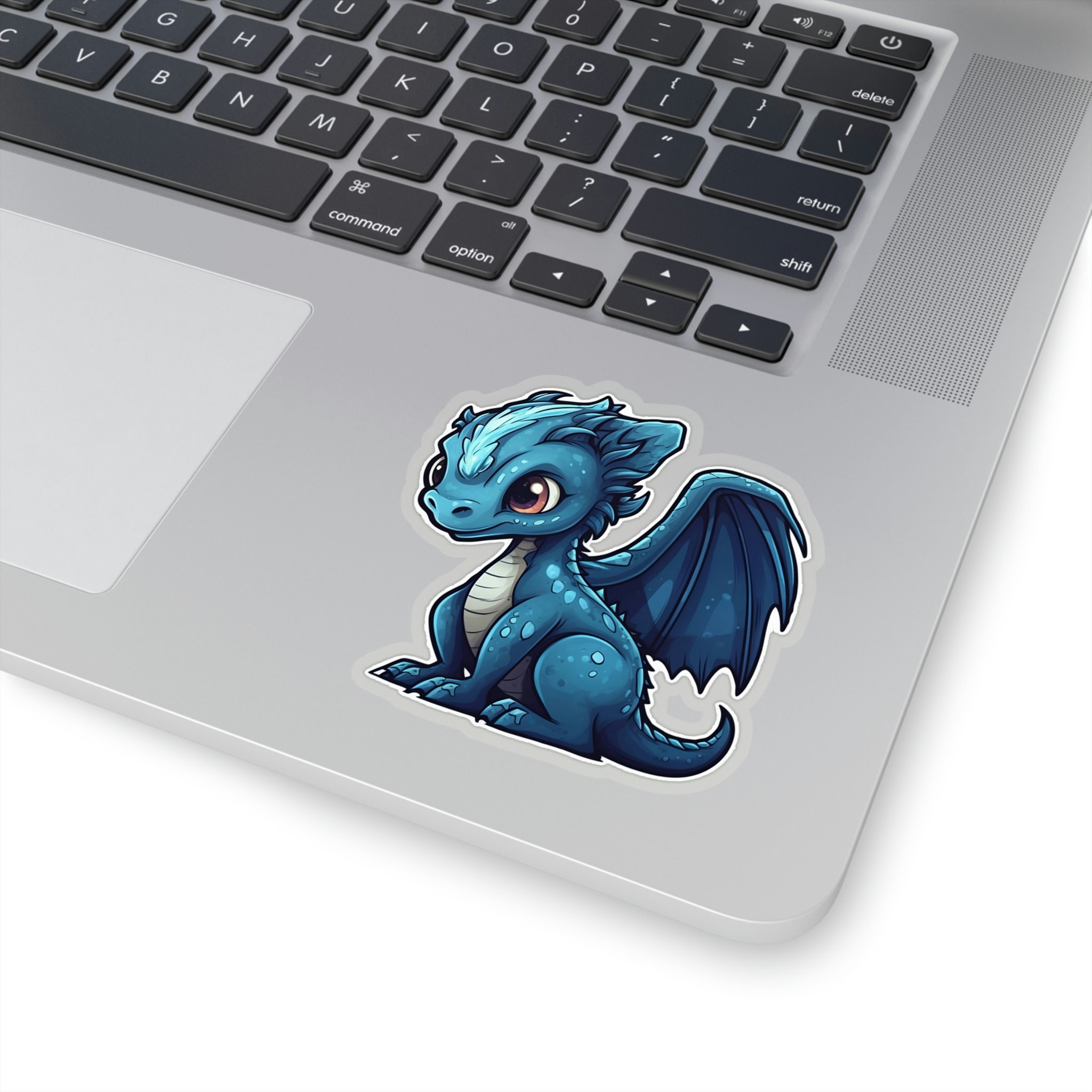 Cute Chibi Blue Dragon Kiss-cut Sticker Adorable Fantasy Art - Etsy