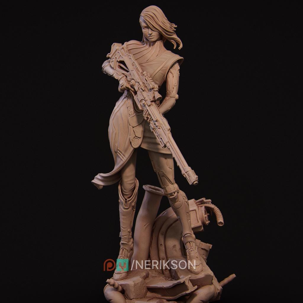 Aryn the Sniper Assassin (standing Pose) by Nerikson | 3D Printed ...