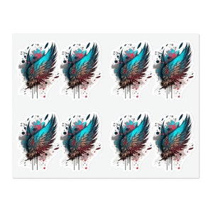 Inkpunk Angel Wings Sticker Sheets, Stickers for Tabletop Gaming ...