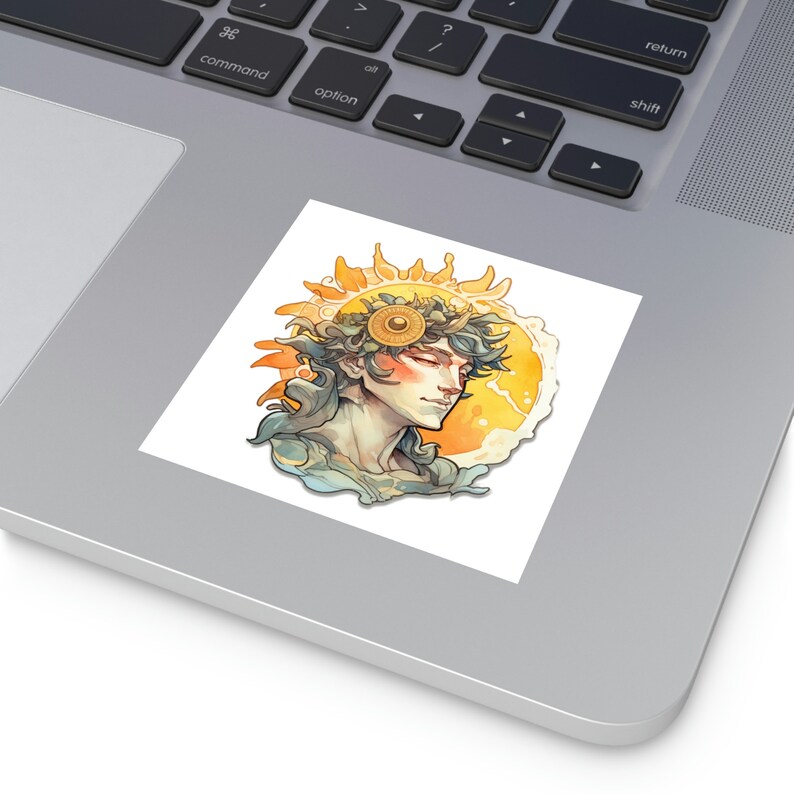 Watercolor Apollo Sticker God of Music and Prophecy Square - Etsy