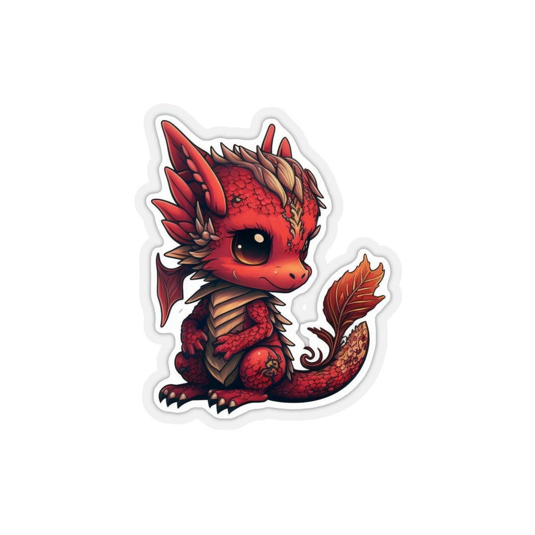 Chibi Dragon #3, Unique Kiss Cut Sticker Designs - Stand Out With Our ...