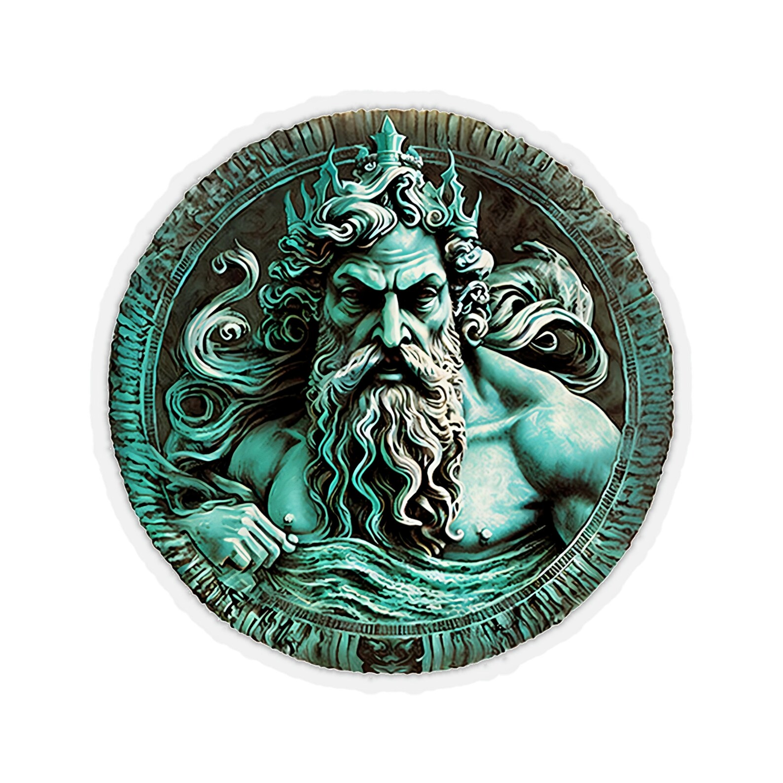 Powerful Poseidon Stickers Add Mythical Beauty to Your - Etsy