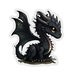 Black Dragon Chibi Kiss-cut Stickers Fantasy Stickers for - Etsy