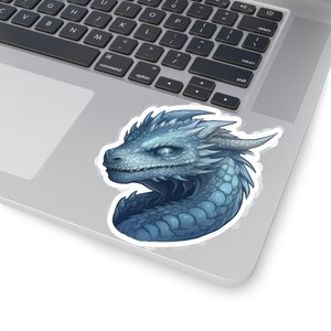 White Dragon Sticker Fierce and Mighty for D&D Players and Tabletop ...