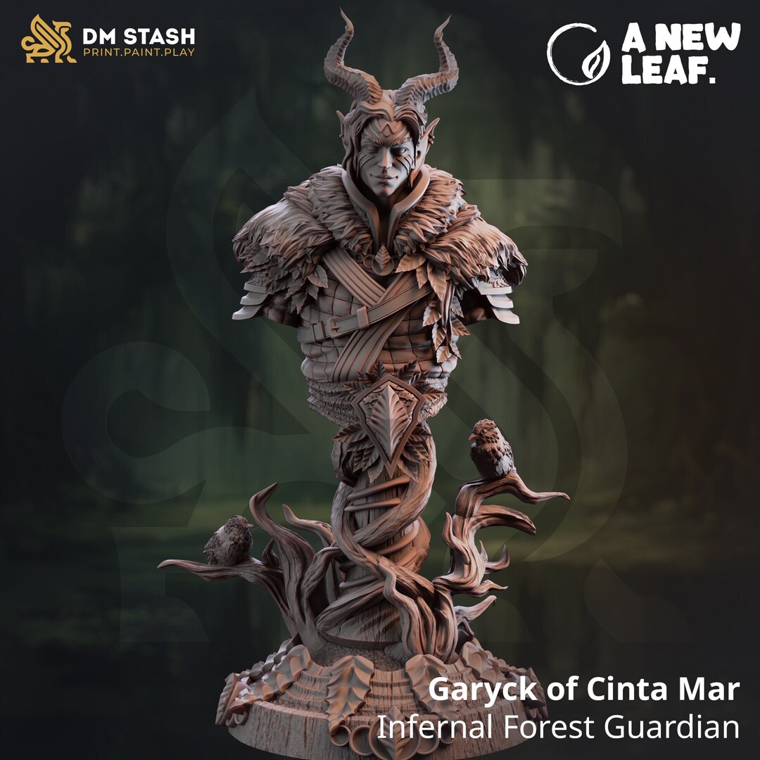 BUST: Tiefling Druid Guardian - Garyck by DM Stash. Powerful Feywild ...