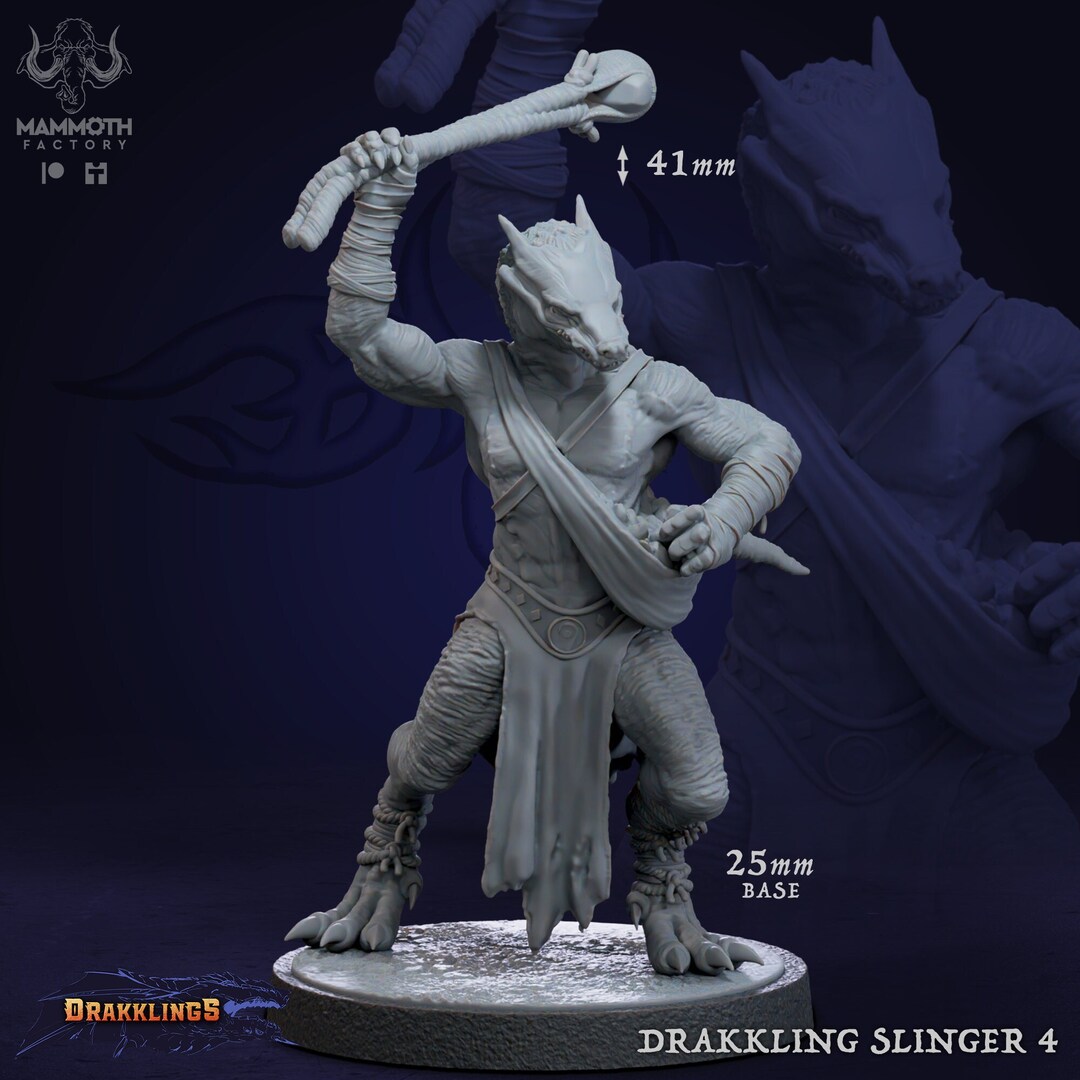 Drakkling Slingers, by Mammoth Factory, 6 Unique Kobold Minis ...