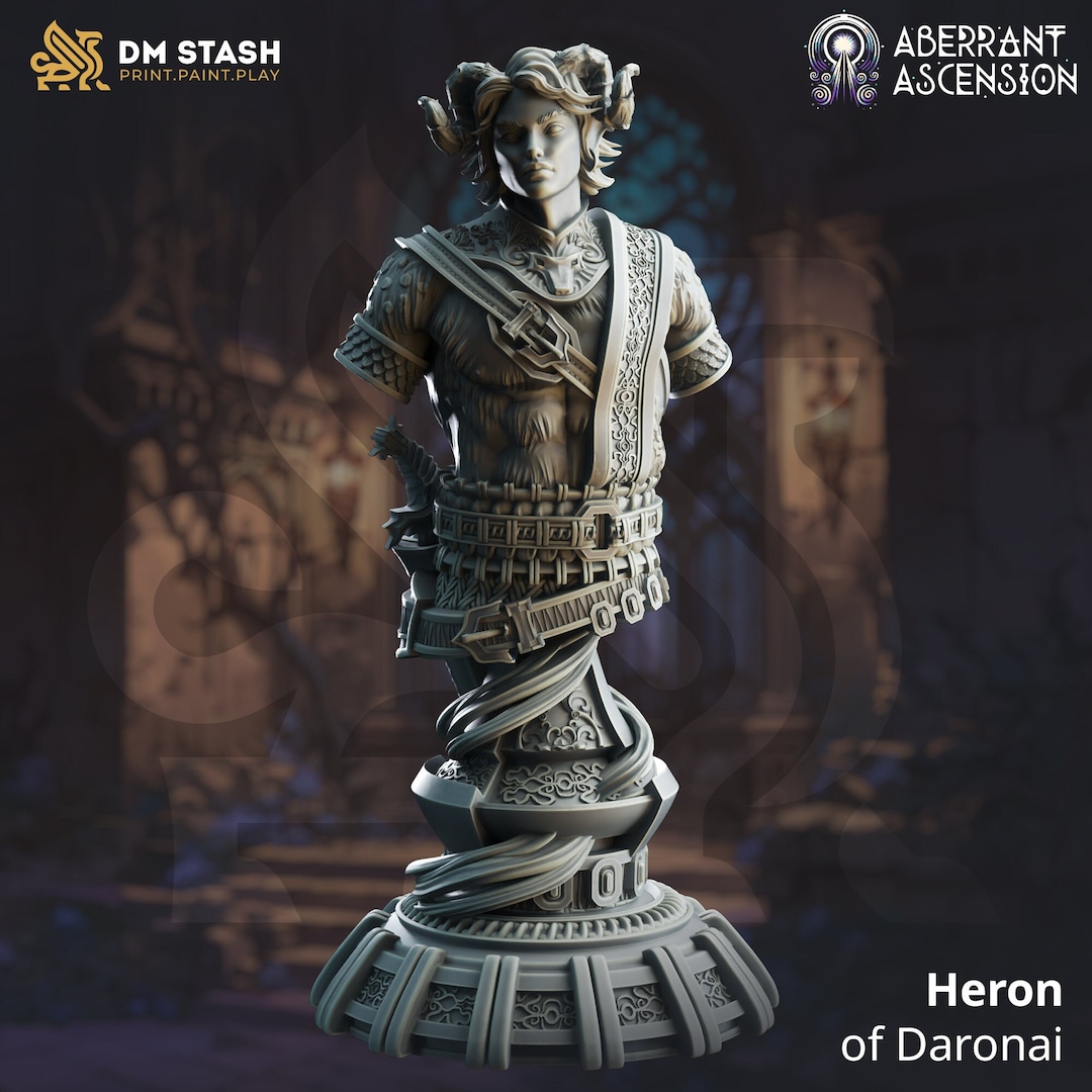 BUST: Tiefling Infernal Warlock - Heron of Daronai | Detailed Warlock ...