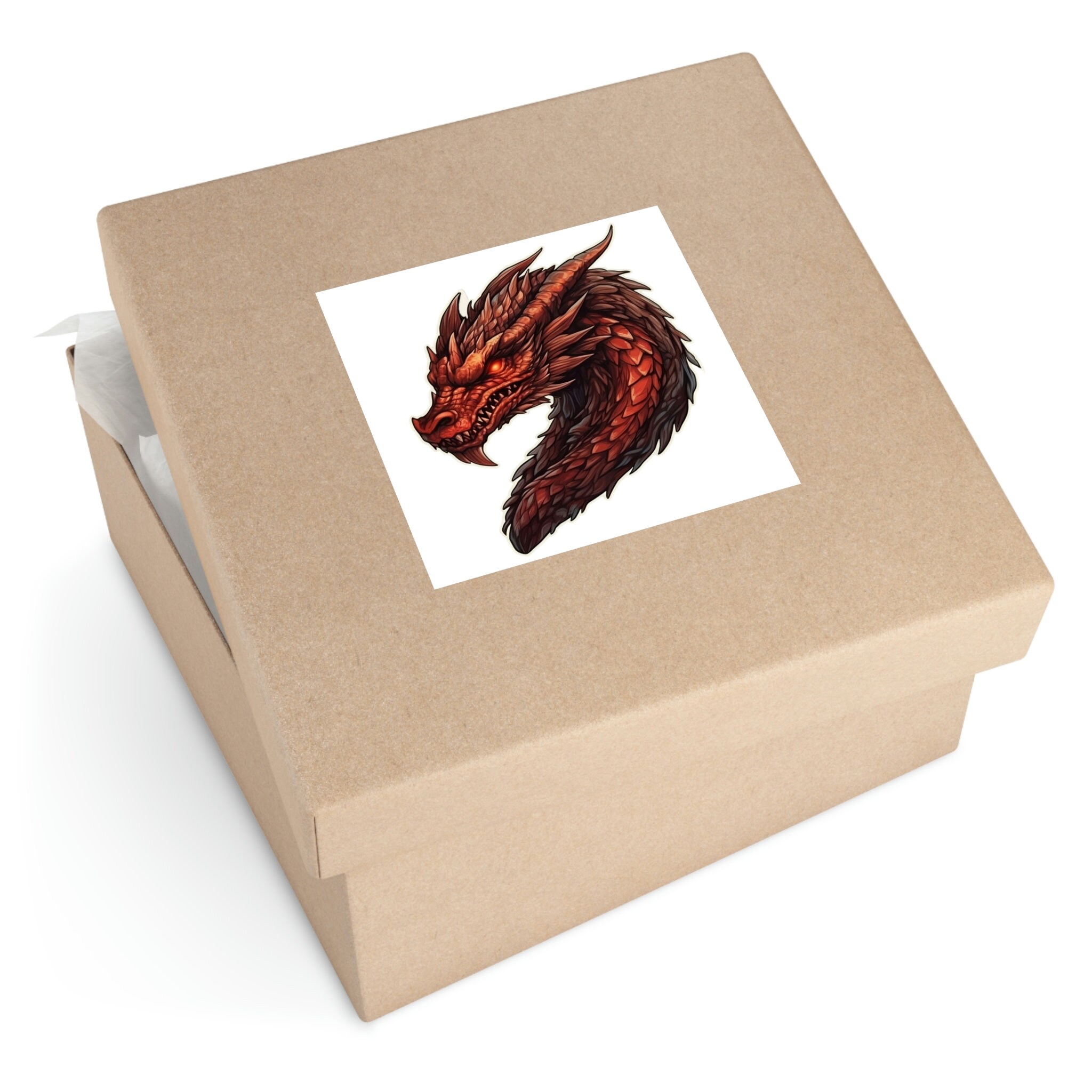 Fiery Red Dragon Sticker for D&D and Fantasy Fans - Vinyl Sticker for ...