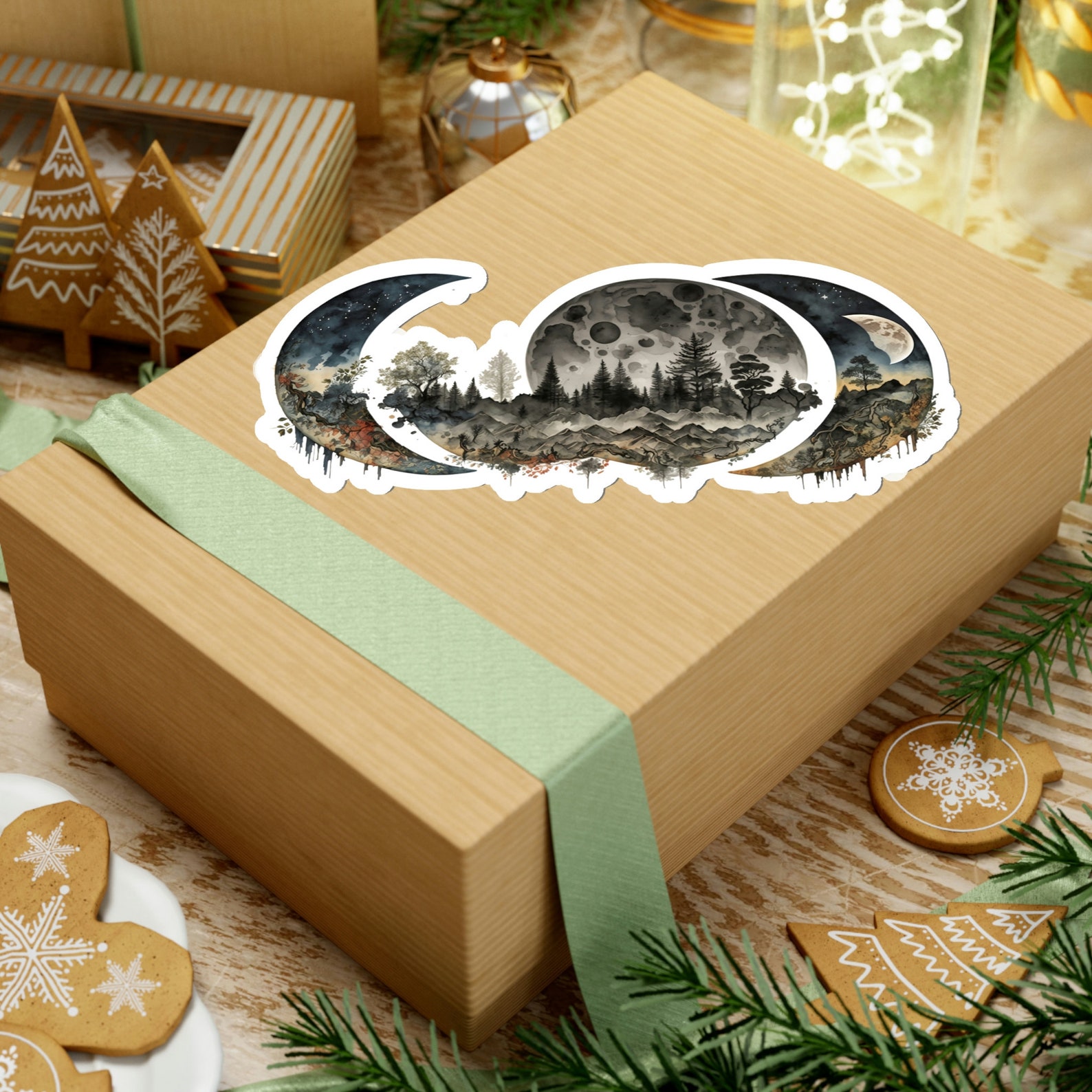 Forest by Moonlight, Unique Kiss Cut Sticker Designs - Stand Out With ...