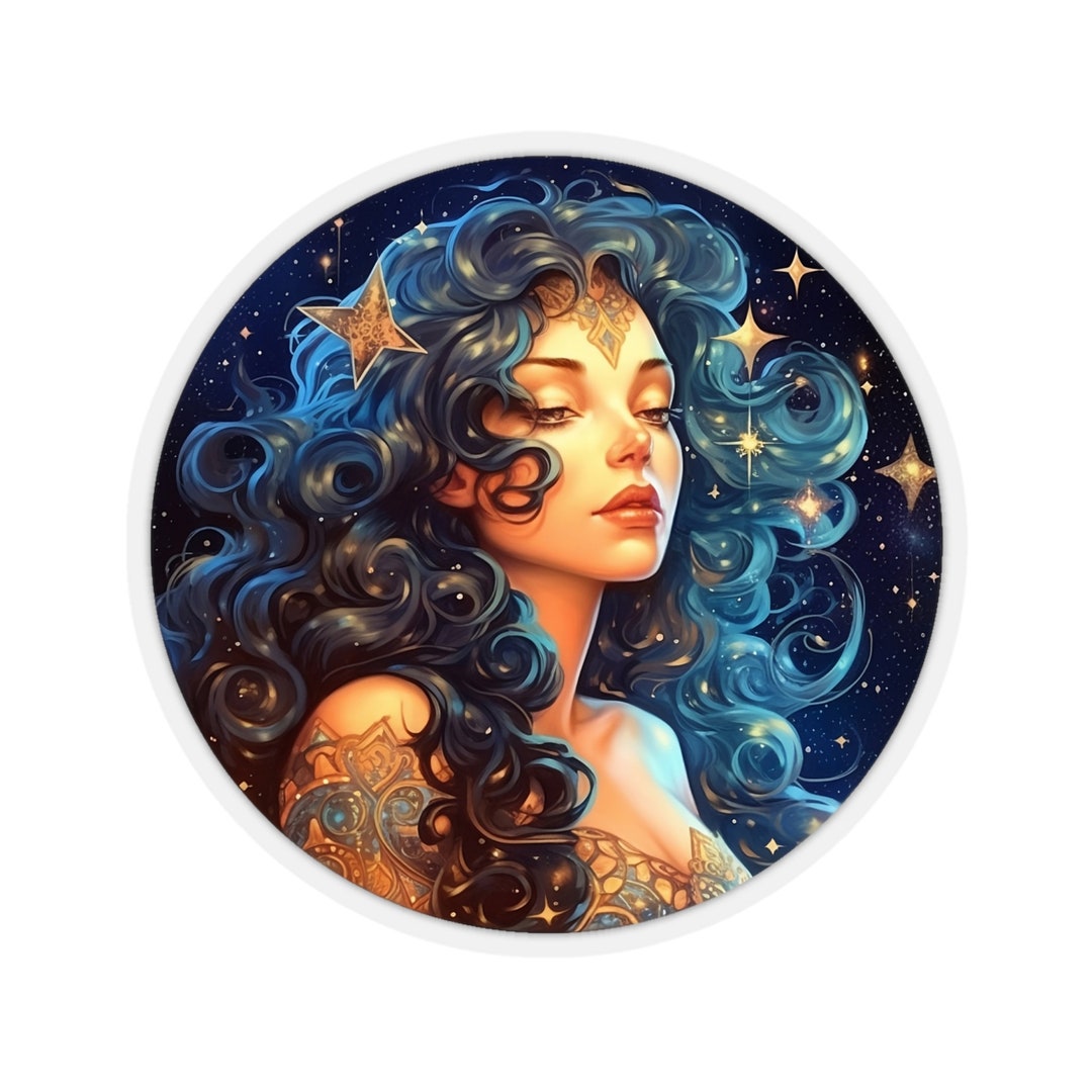 Asteria Goddess of Stars Sticker - Mythical Decal for Cosmic ...