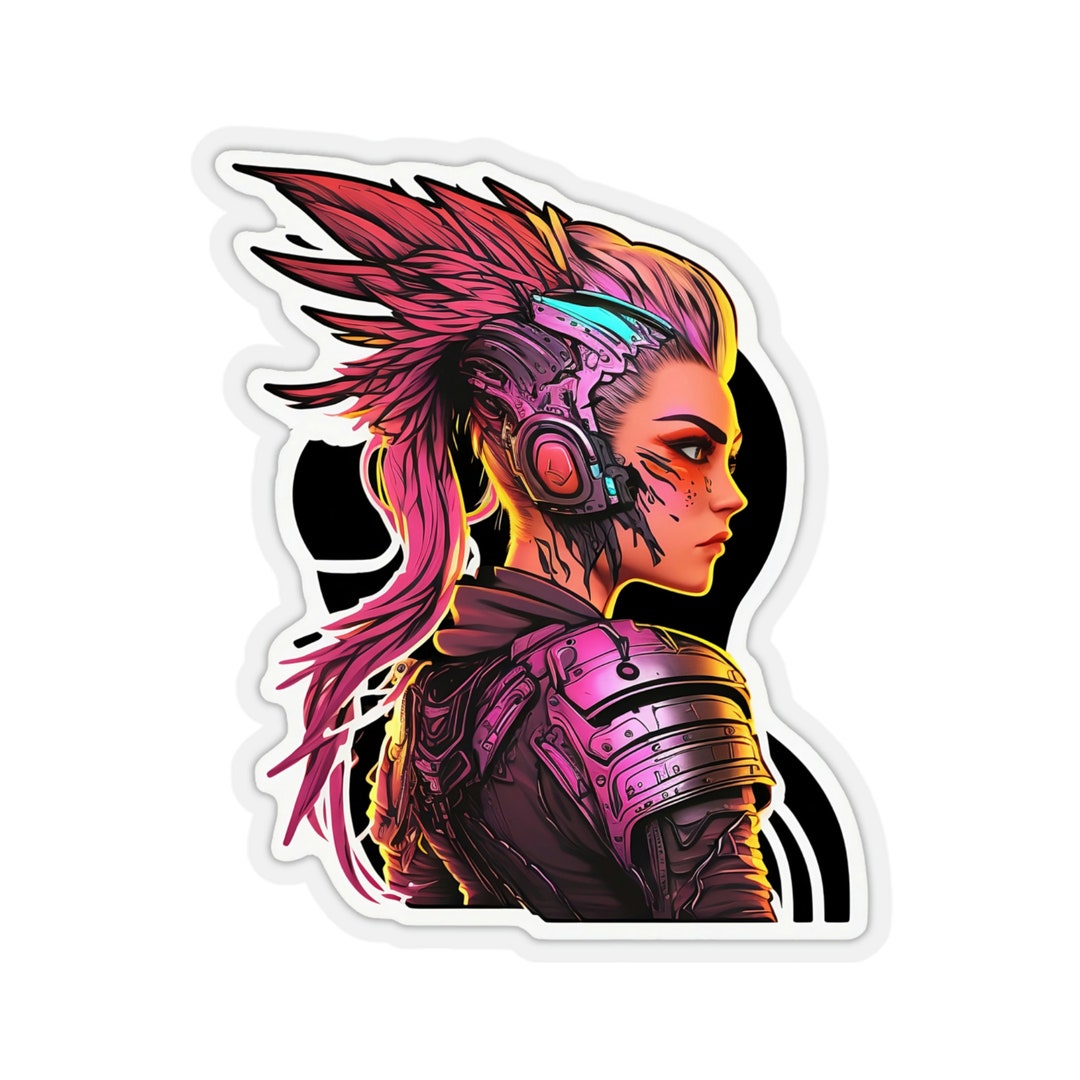 Cyberpunk Valkyrie Unique Kiss Cut Sticker Designs - Stand Out With Our ...