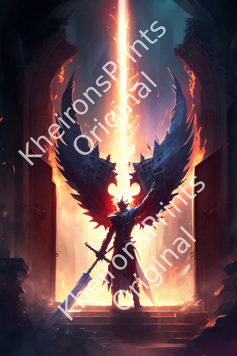 Angel Gatekeeper Concept Art Concept Art Fantasy Art - Etsy