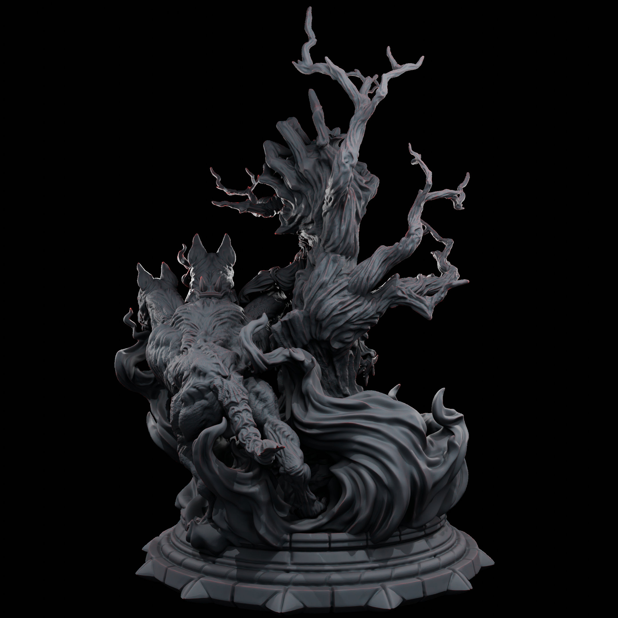 Persephone and Cerberus | Custom 3D Printed Mythological Figure ...