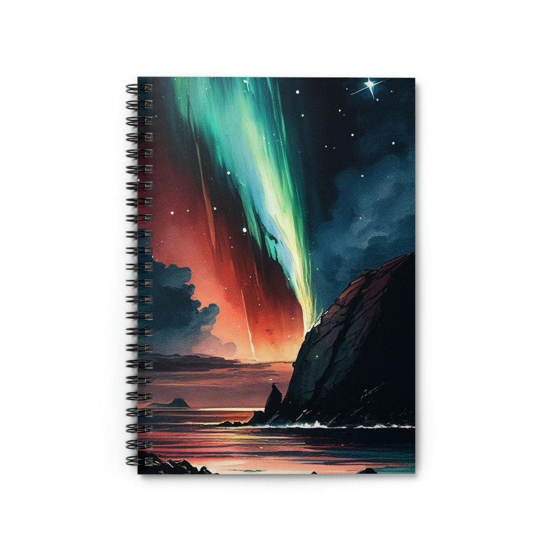 The Setting Comet Spiral Notebook Ruled Line, Watercolor Notebook ...