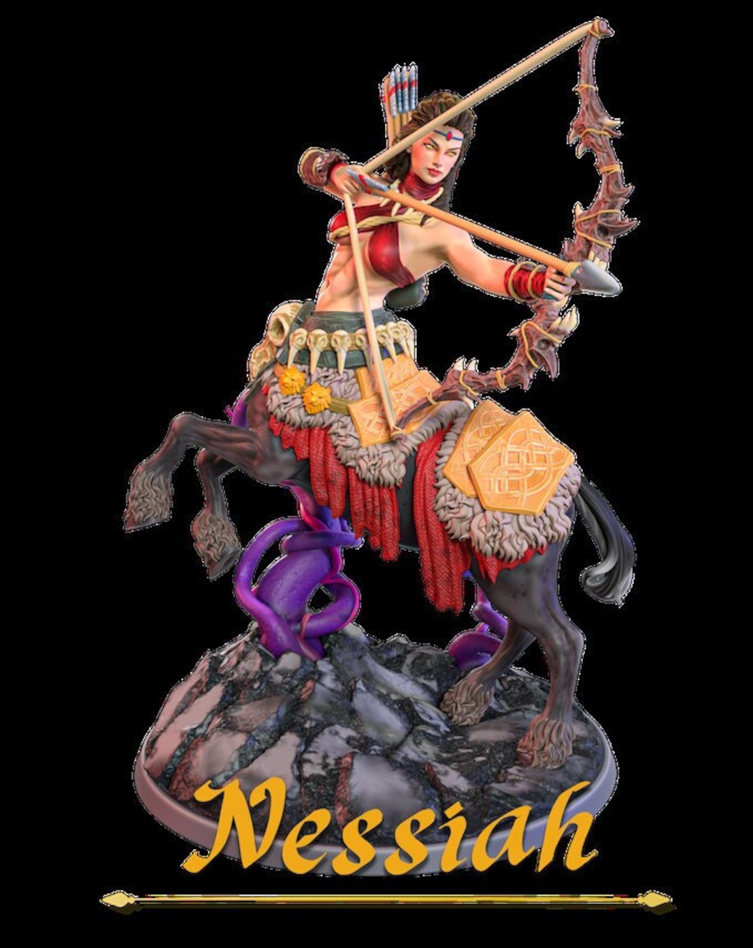 Nessia Nightwing, Centaur Archer and Protector of the Grove, Sculpted ...