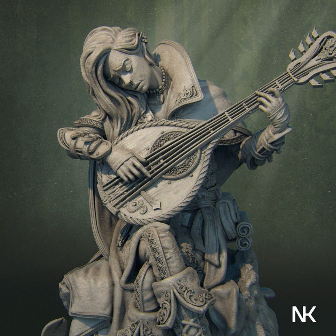 Lisa the Bard. Beautiful 3D Printed Figure, Sculpted by Nerikson ...