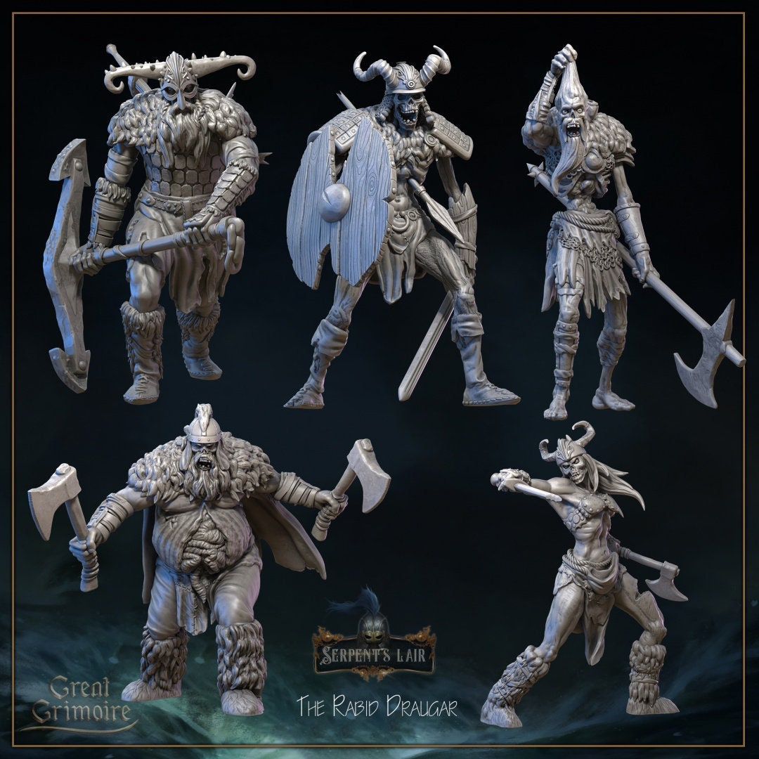 The Rabid Draugar by Great Grimoire | 35mm Draugar Zombie Minis | Norse ...