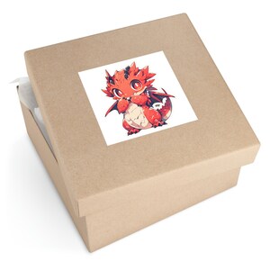 Adorable Anime Red Dragon Sticker. Vinyl Sticker for Tabletop Gaming ...