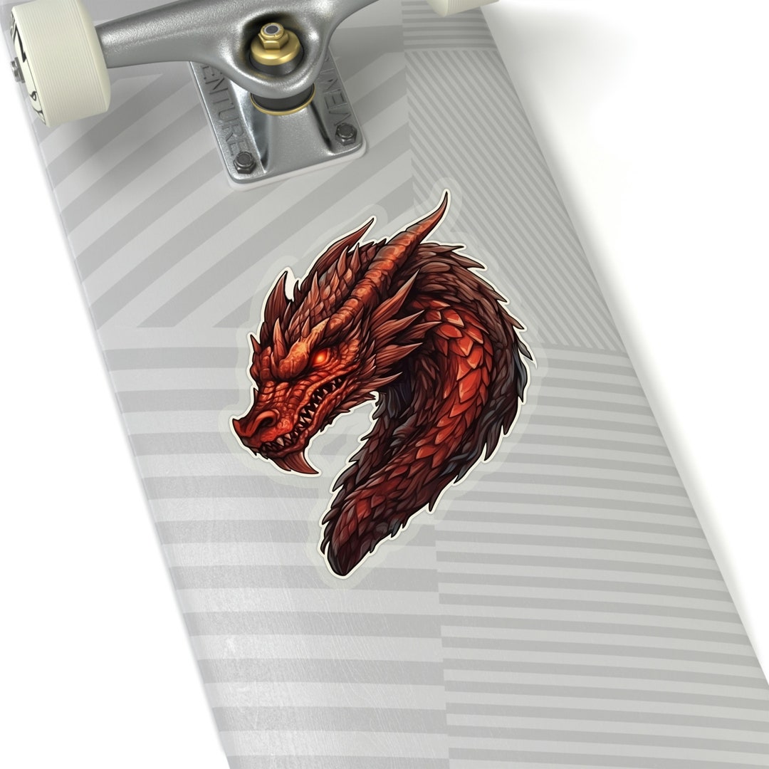 Fiery Red Dragon Sticker for D&D and Fantasy. Great for Tabletop Gamers ...