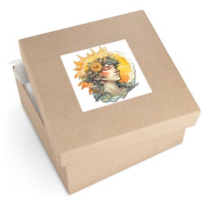 Watercolor Apollo Sticker - God of Music and Prophecy - Square Vinyl ...