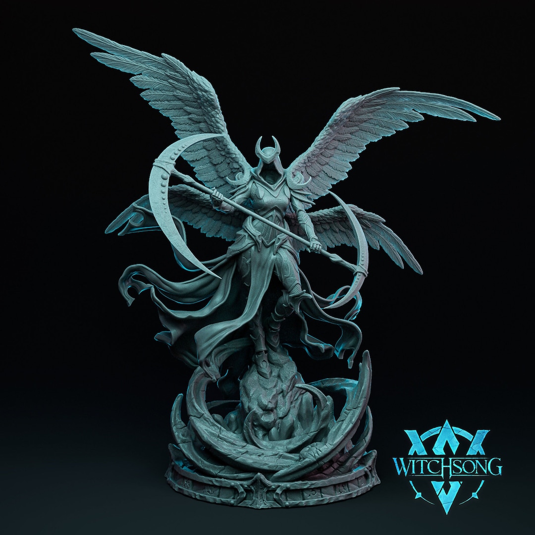 8K - Moonlight Seraph 3D Printed Model - High Detail 8K Resin 3D ...