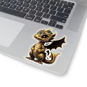 Brass Dragon Chibi Kiss-cut Stickers, Fantasy Stickers for Tabletop ...