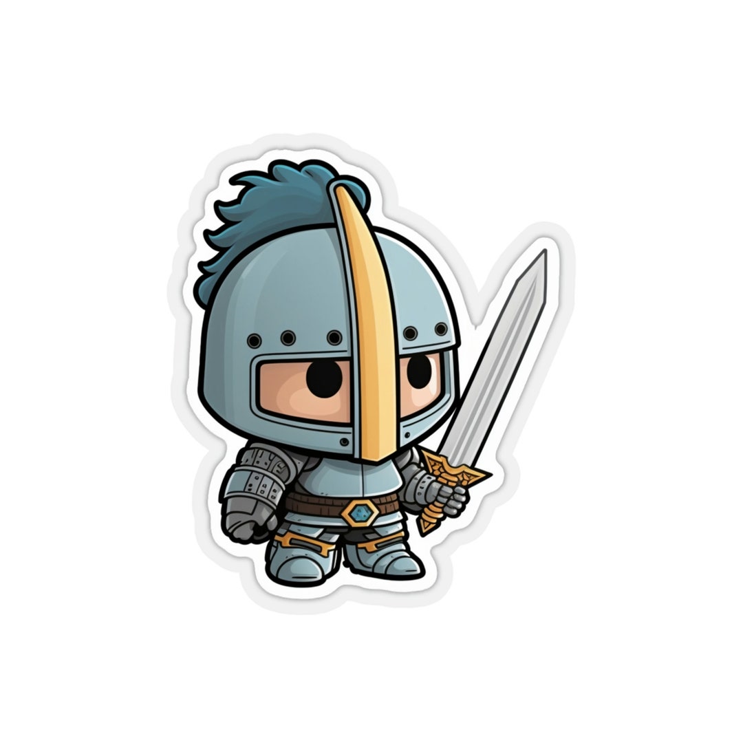 Chibi Knight Male 2, Unique Kiss Cut Sticker Designs Stand Out With Our ...