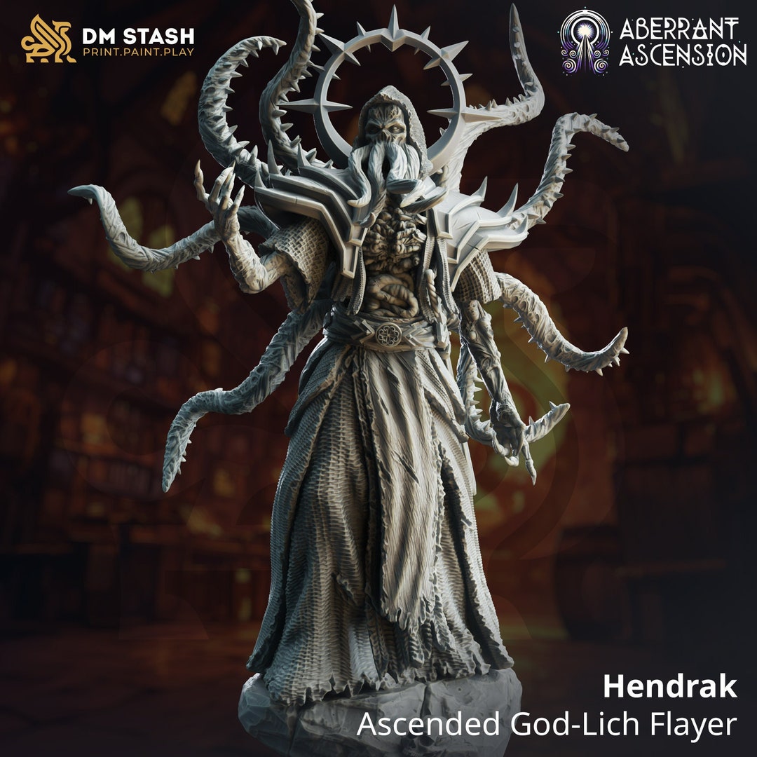 Elder Lich Flayer - Hendrak | Terrifying Mindflayer Illithid Miniature ...