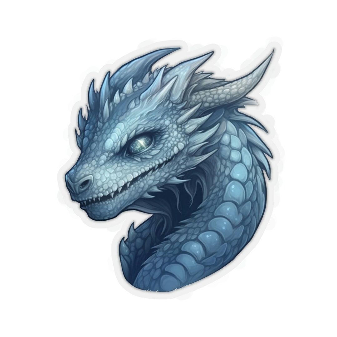 White Dragon Sticker Fierce and Mighty for D&D Players and Tabletop ...