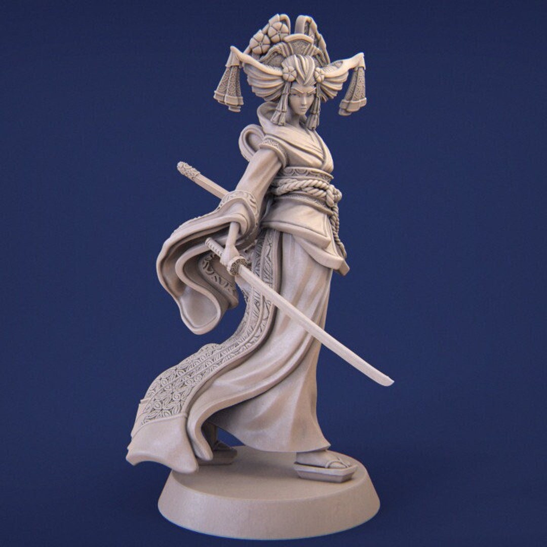 Oyumi, the Samurai Girl. Exquisite 3D Printed Figure, Sculpted by ...