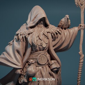 3D Printed Merlin Wizard Miniature - Exquisite Nerikson Sculpt ...