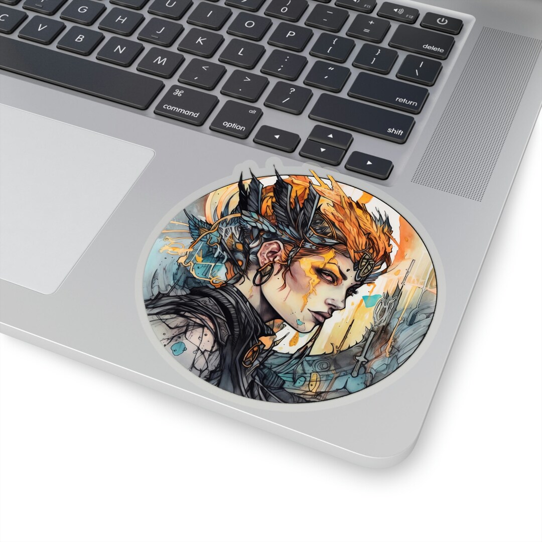 Inkpunk Watercolor Female Fae Sticker - Autumn Court - Stickers for ...