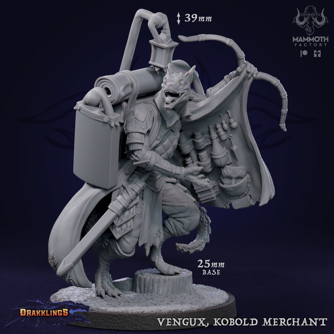 Kobold Merchant by Mammoth Factory. Drakklings Set | Dark Fantasy ...